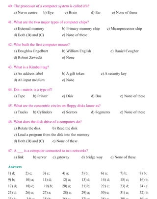 Computer knowledge-old-papers | PDF