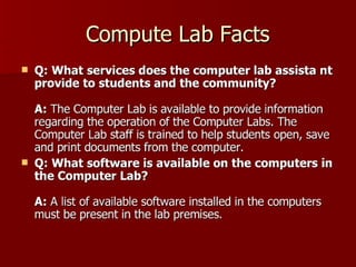 Computer Lab Costs | PDF