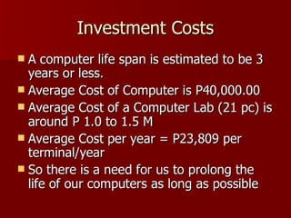 Computer Lab Costs | PDF