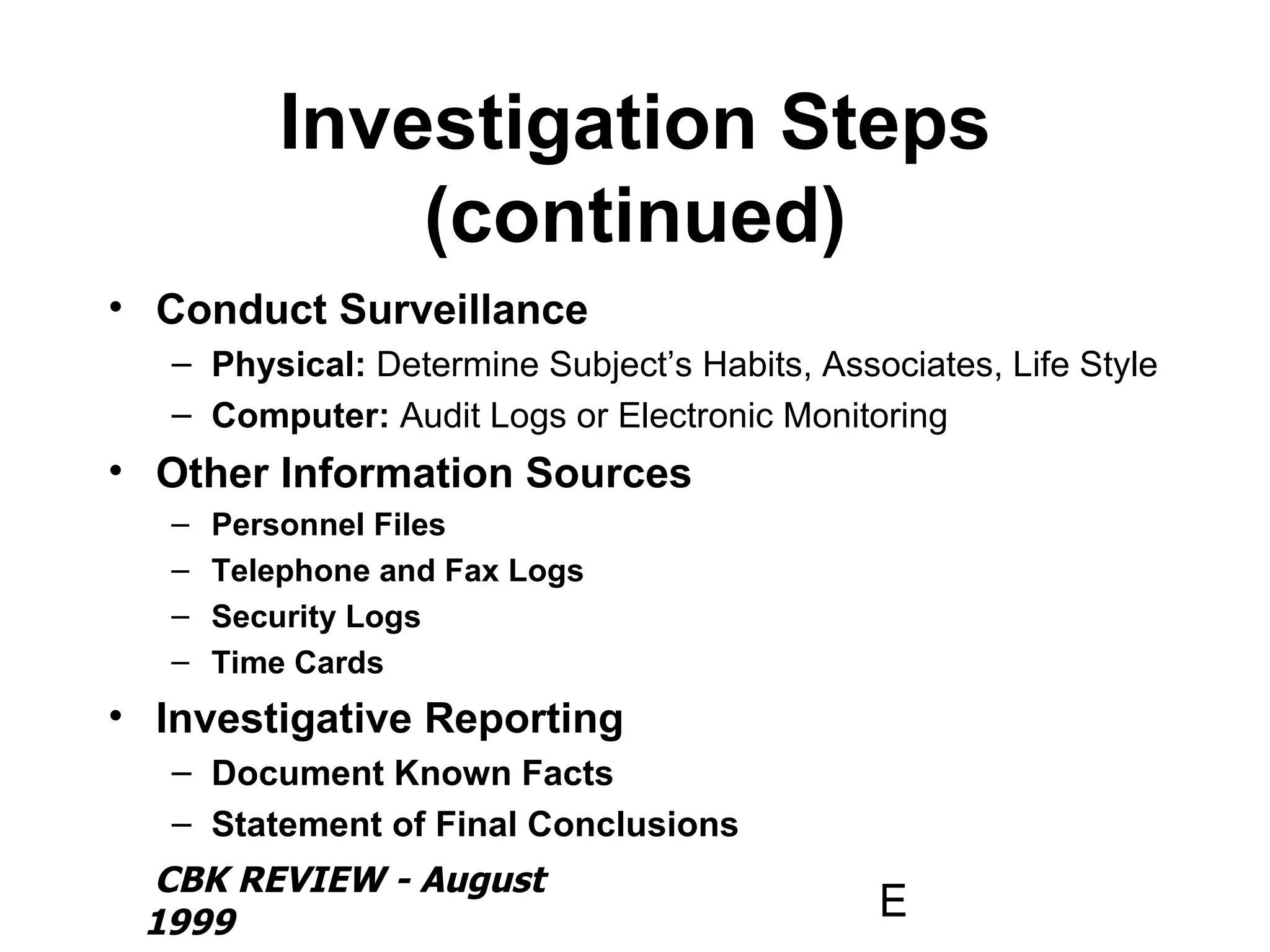 COMPUTER LAW, INVESTIGATION AND ETHICS DOMAIN | PPT