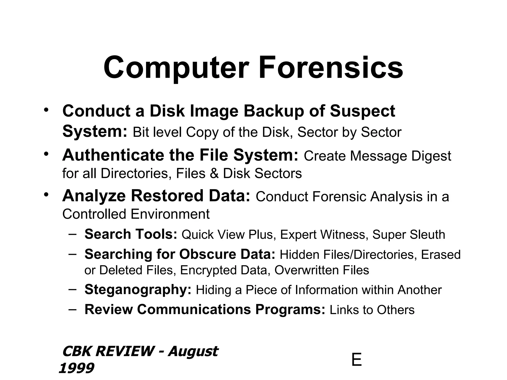 COMPUTER LAW, INVESTIGATION AND ETHICS DOMAIN | PPT