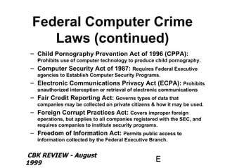 COMPUTER LAW, INVESTIGATION AND ETHICS DOMAIN | PPT
