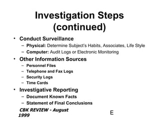COMPUTER LAW, INVESTIGATION AND ETHICS DOMAIN | PPT