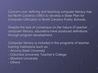 Computer Literacy For Teacher | PPT