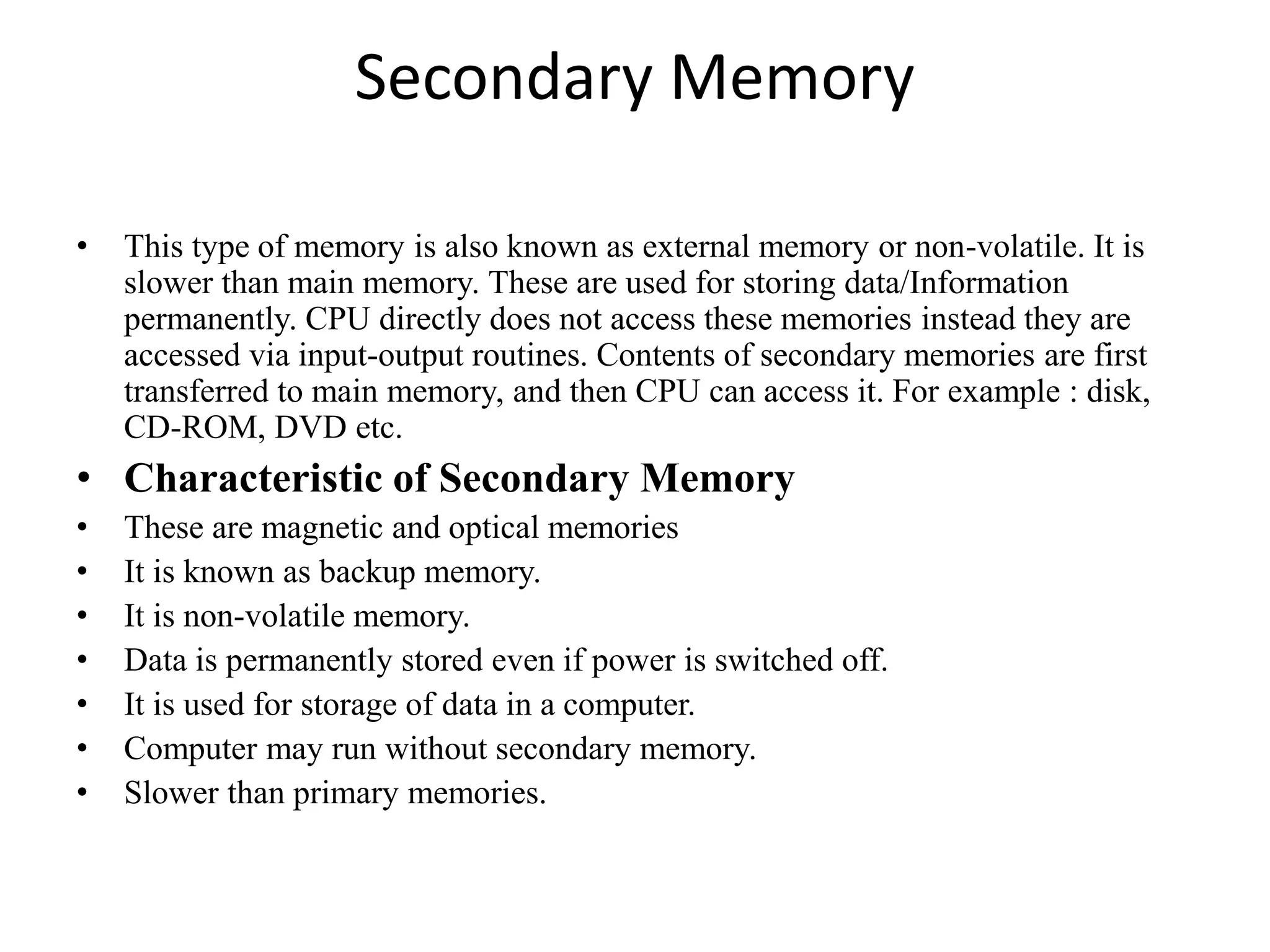 Computer Memory | PPT