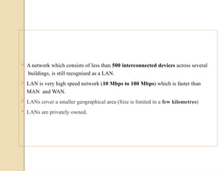 Computer Network LAN MAN WAN layout model | PPTX