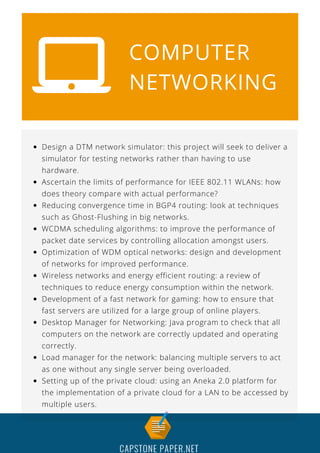 CAPSTONE PROJECT IDEAS | PDF