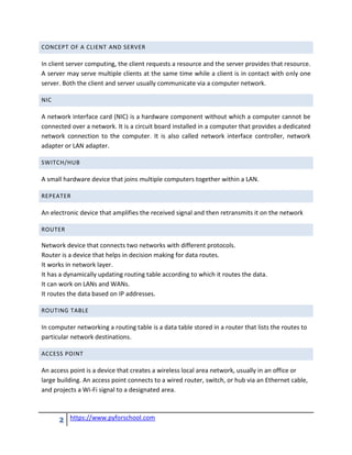 Computer networks - CBSE New Syllabus (083) Class - XII | PDF