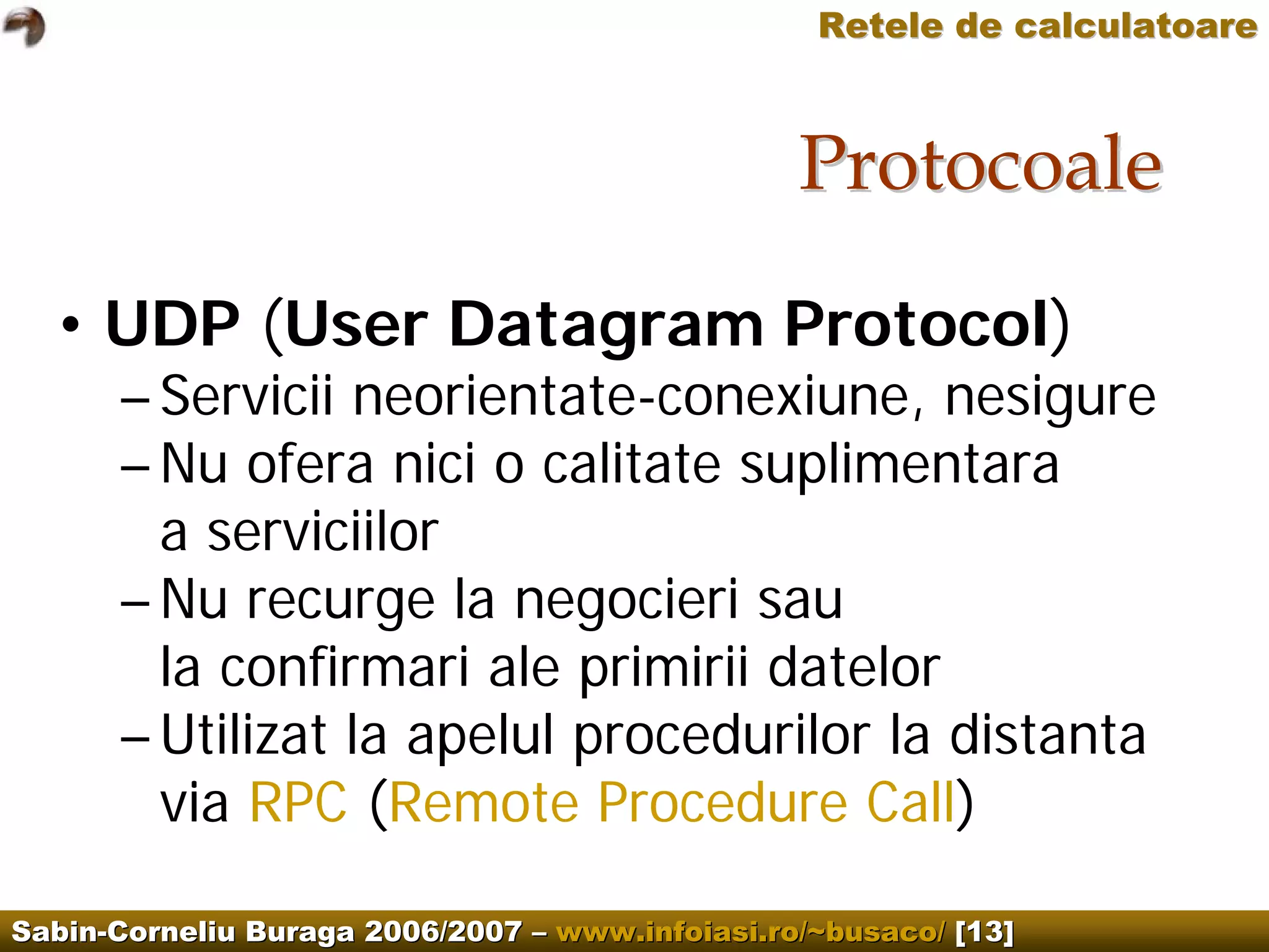 Computer Networks. Transport (TCP & UDP) | PPT