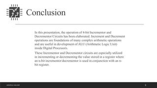 Operation of 4-bit Incrementor and Decrementor Circuit | PDF