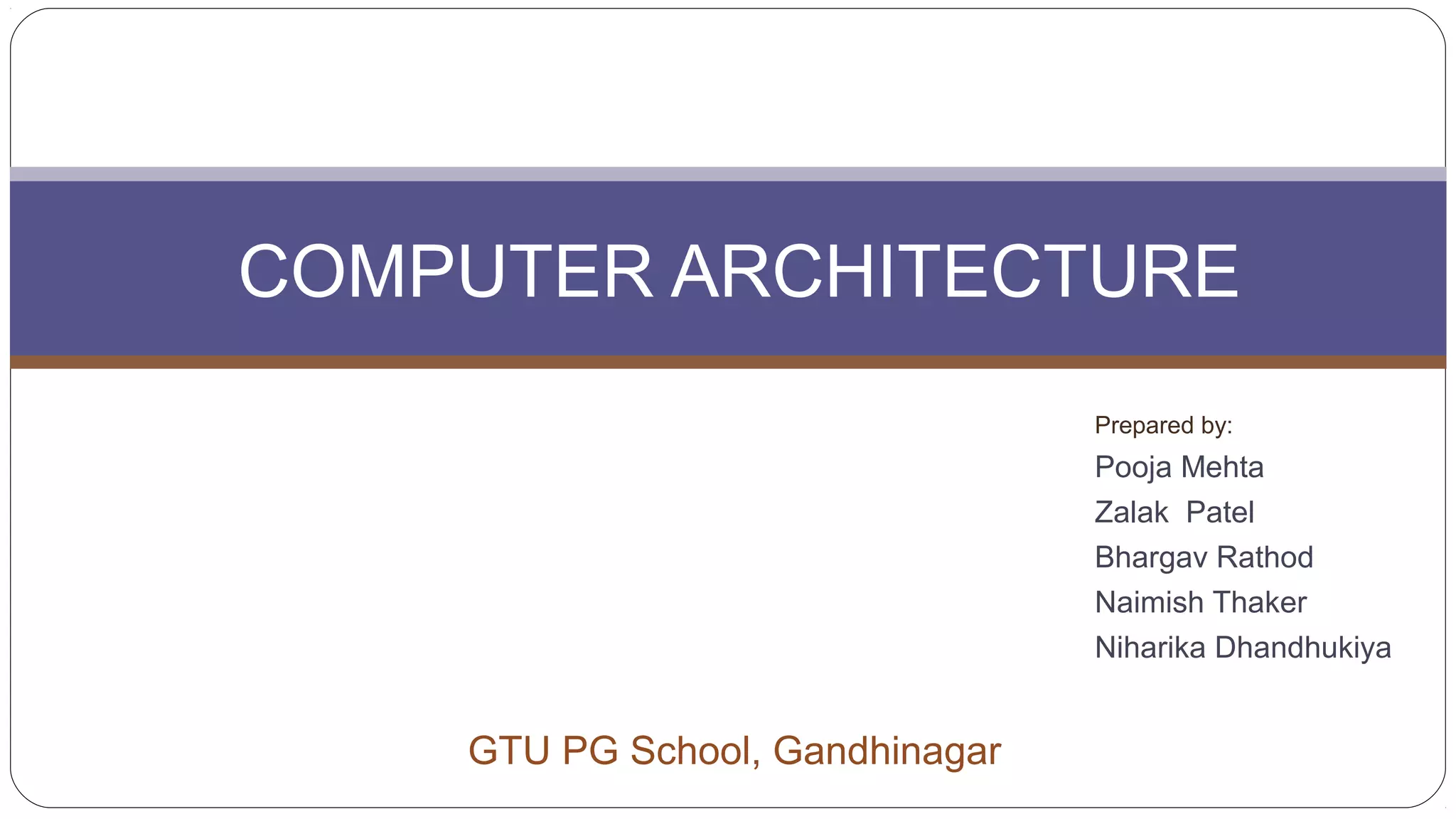 Computer Organization And Architecture Ppt
