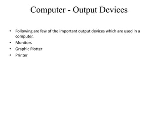 Computer Output Devices | PDF