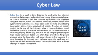 computer-ppt .pptx of class 11 on cyber law | PPTX