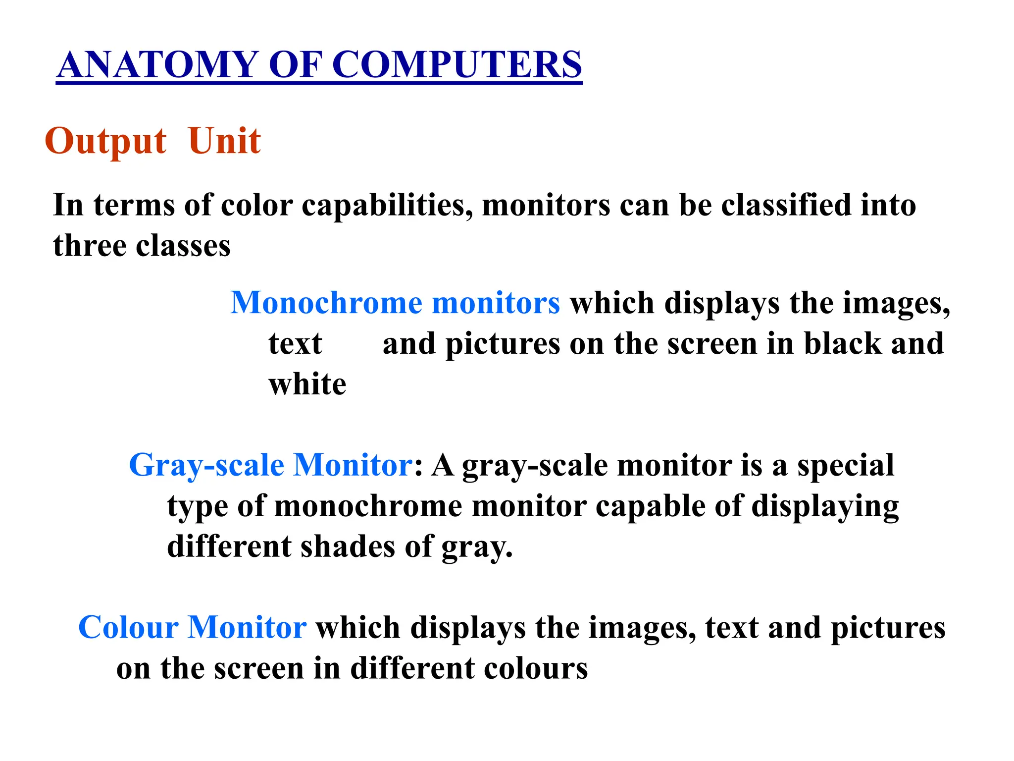 Computer, introduction, features, anatomy, | PPT