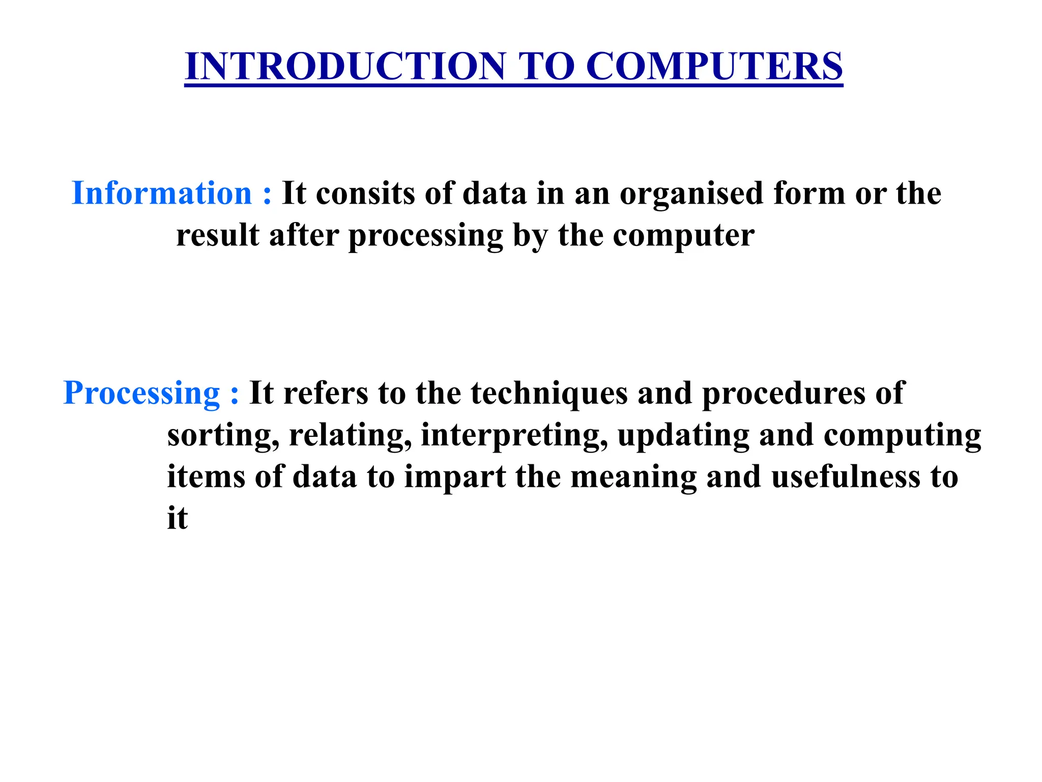 Computer, introduction, features, anatomy, | PPT