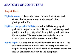 Computer, introduction, features, anatomy, | PPT