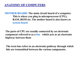 Computer, introduction, features, anatomy, | PPT