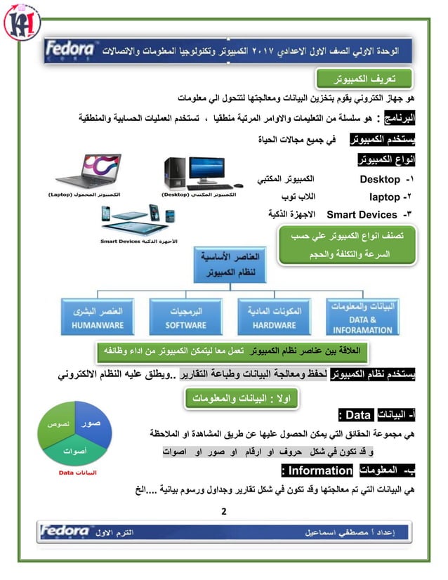 Computer school-books-1st-preparatory-1st-term-khawagah-2019-9 | PDF