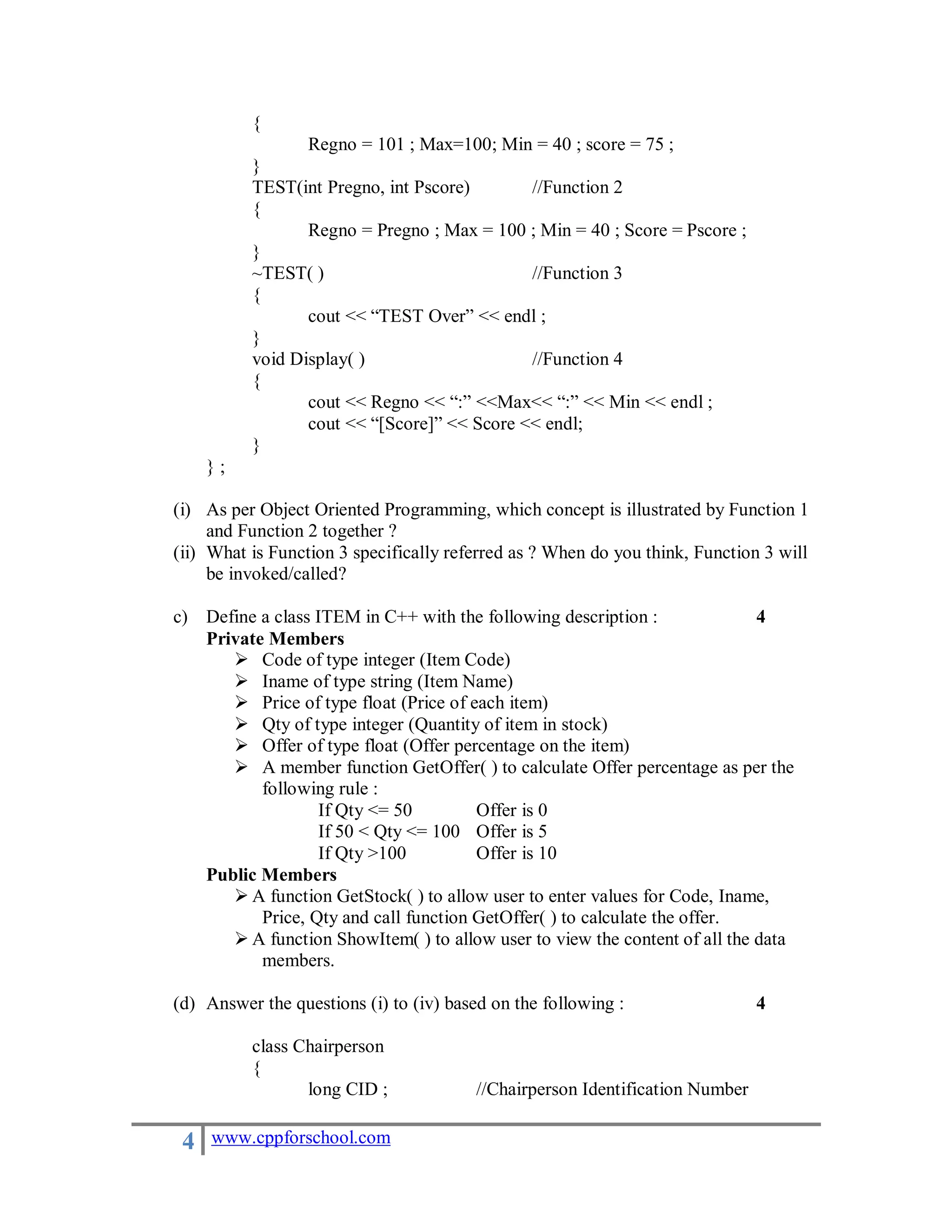 Computer science-2010-cbse-question-paper | PDF