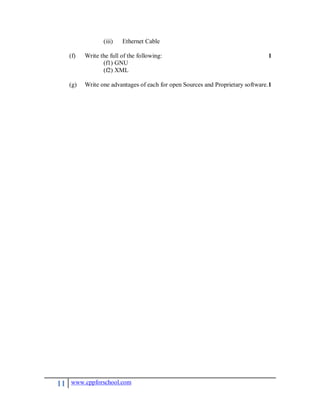 Computer science-2010-cbse-question-paper | PDF