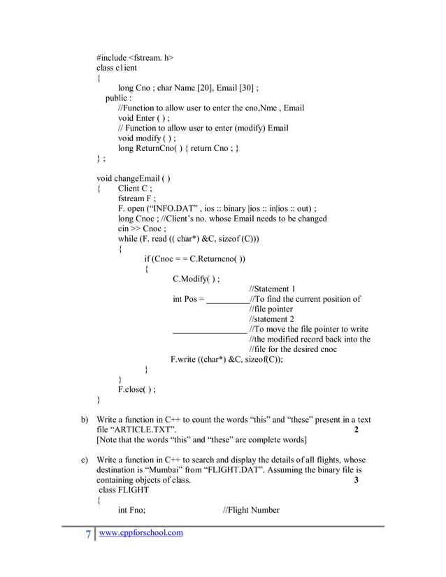 Computer science-2010-cbse-question-paper | PDF