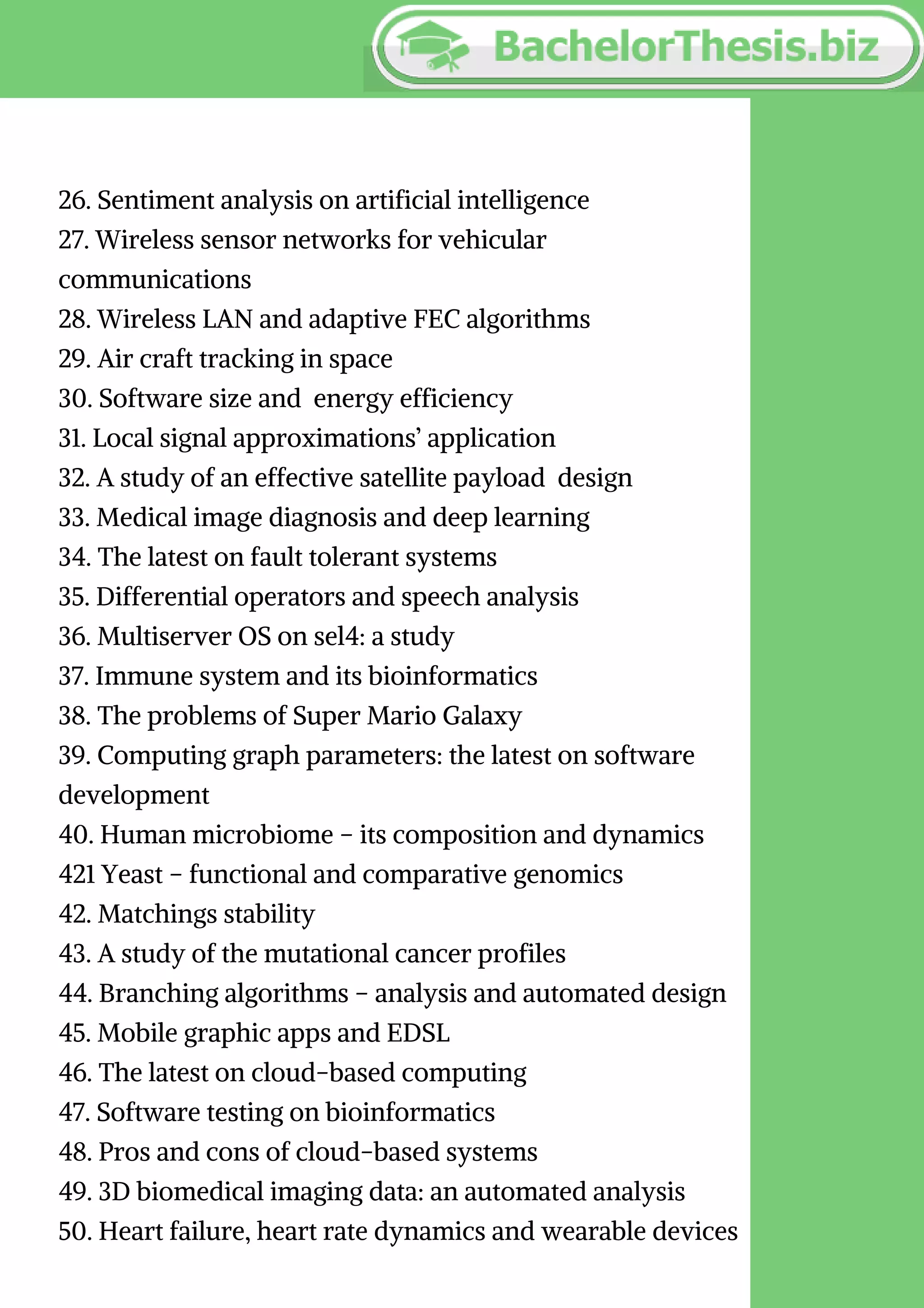 Computer Science Thesis Topics | PDF