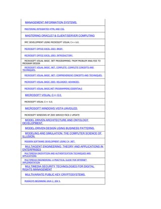 Computer Science | DOC | Web Development | Internet