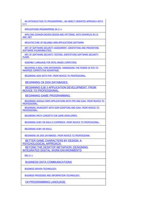 Computer Science | DOC | Web Development | Internet