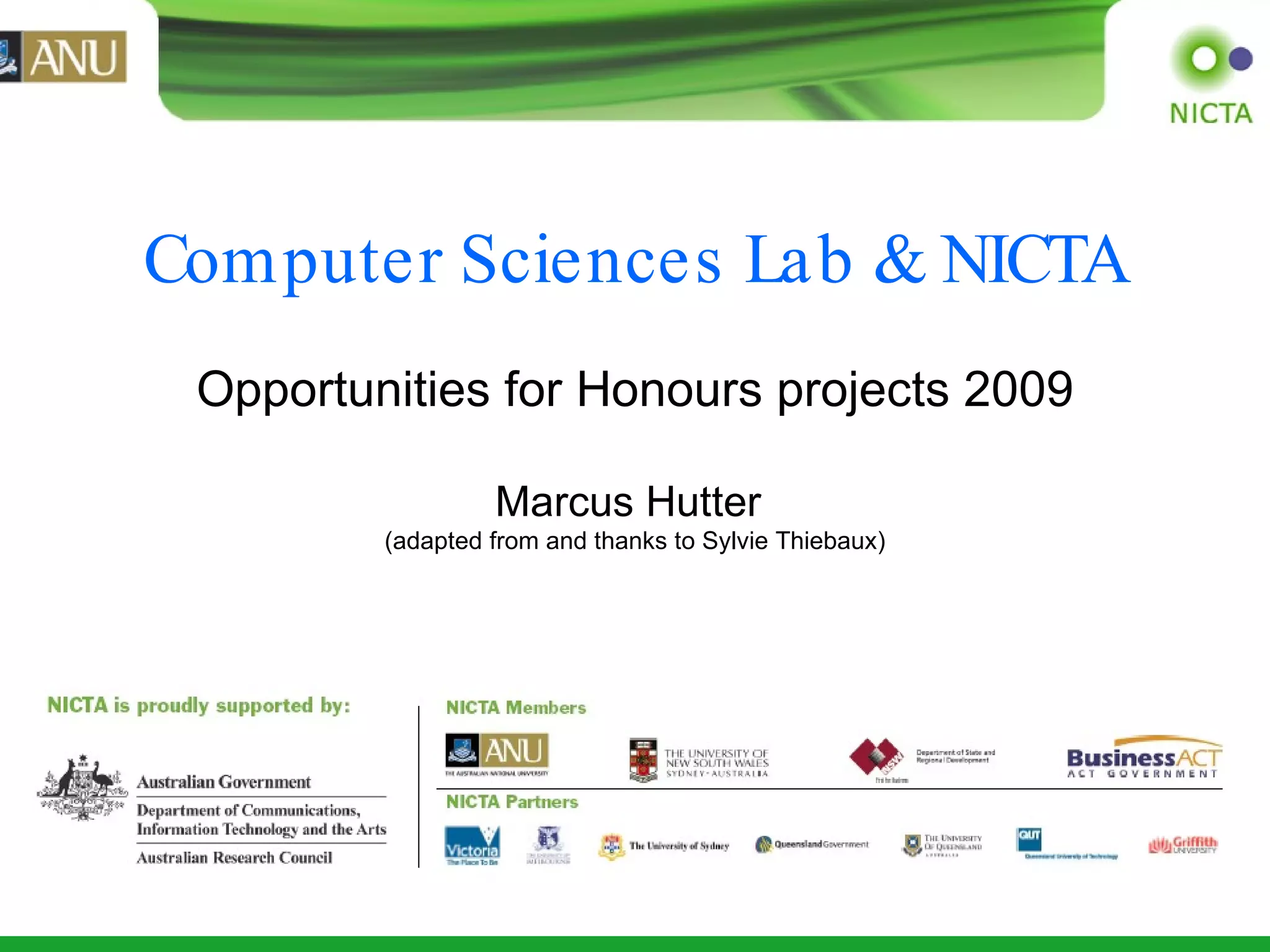 Computer Sciences Lab | PPT