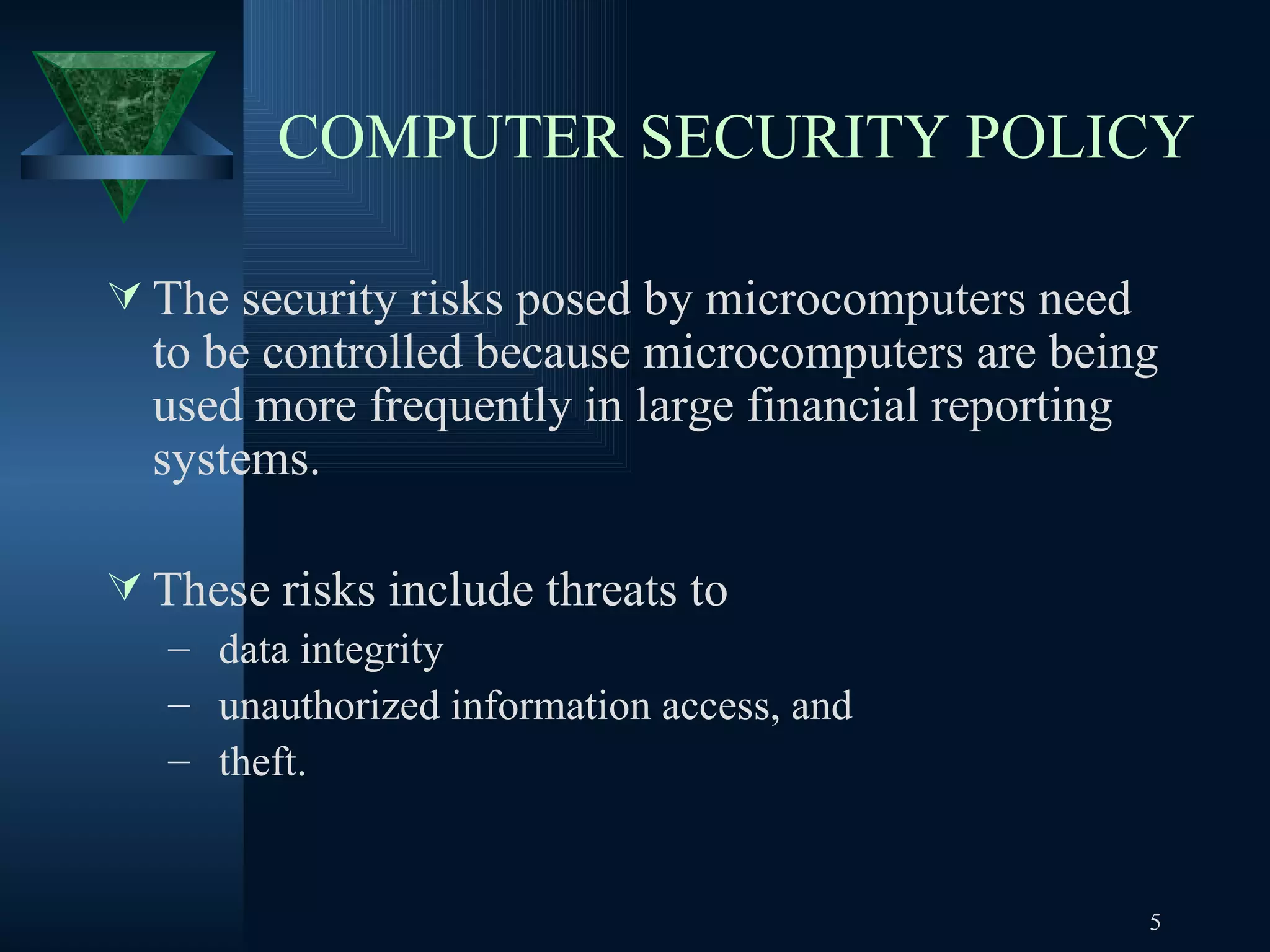 Computer Security Policy D | PPT