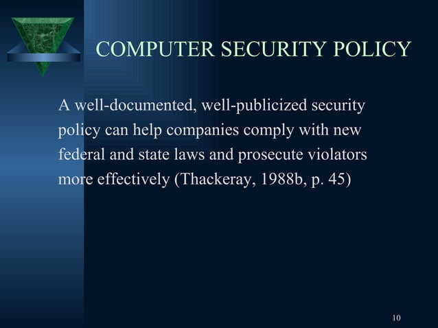 Computer Security Policy D Ppt