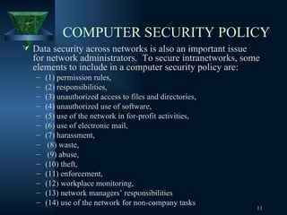 Computer Security Policy D | PPT