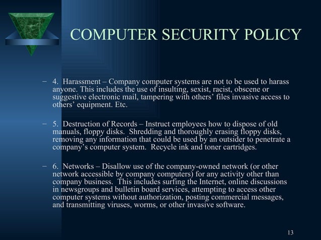 Computer Security Policy D Ppt