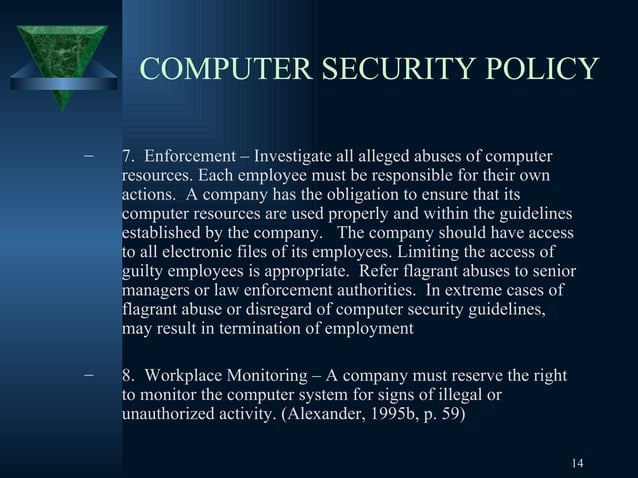 Computer Security Policy D | PPT