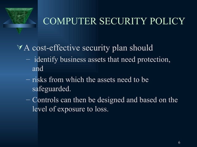 Computer Security Policy D Ppt