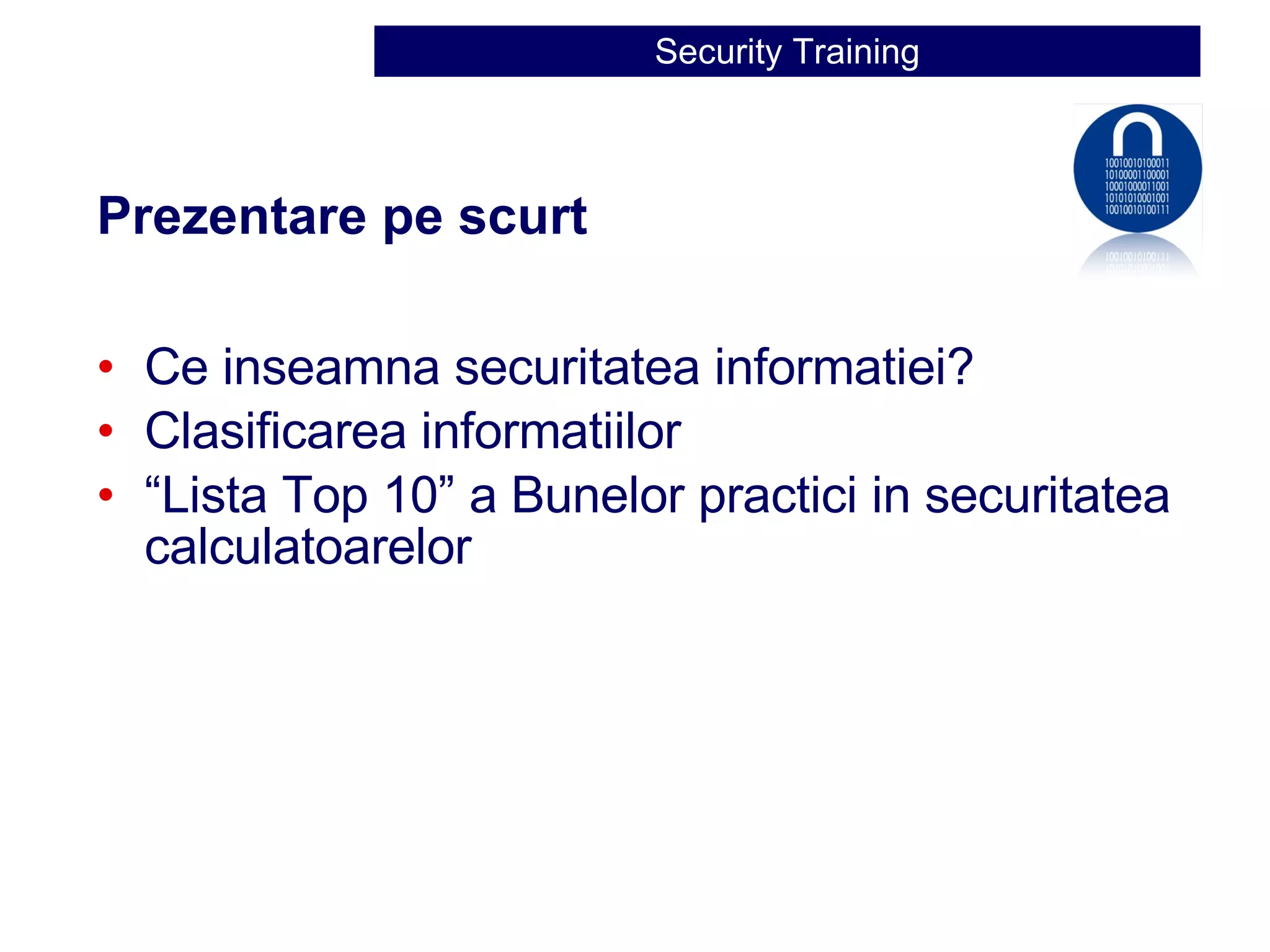 Computer Security Awareness Training | PPT