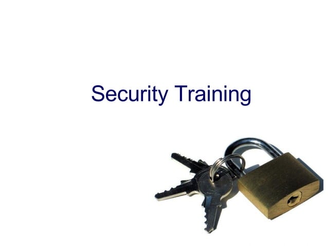 Computer Security Awareness Training | PPT