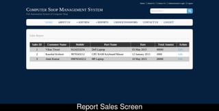 JSP Project on Computer Shop Management System | PDF