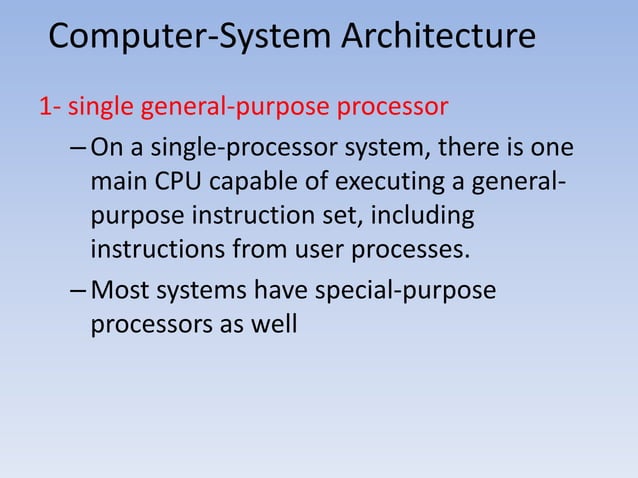 Computer system architecture | PPTX | Operating Systems | Computer ...