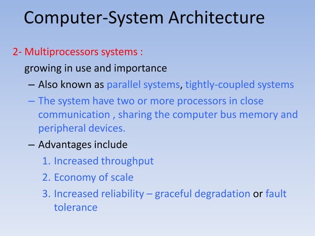 Computer system architecture | PPTX | Operating Systems | Computer ...