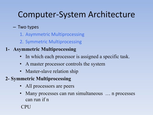 Computer system architecture | PPTX | Operating Systems | Computer ...