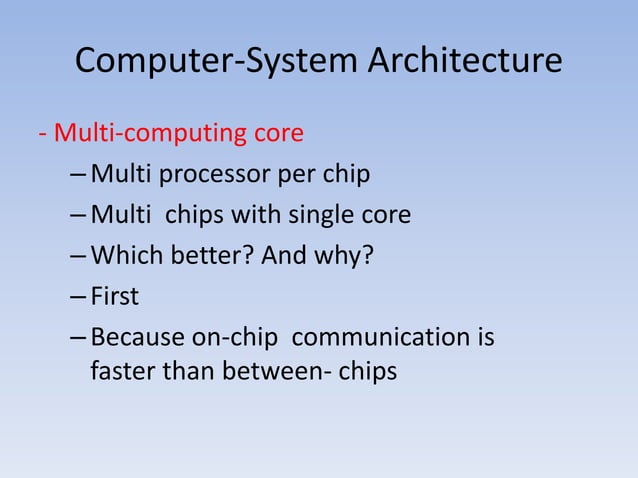 Computer system architecture | PPTX | Operating Systems | Computer ...