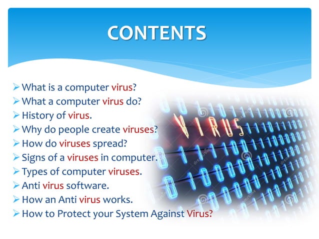 Computer virus and anti virus presentation | PPTX | Infectious Diseases ...