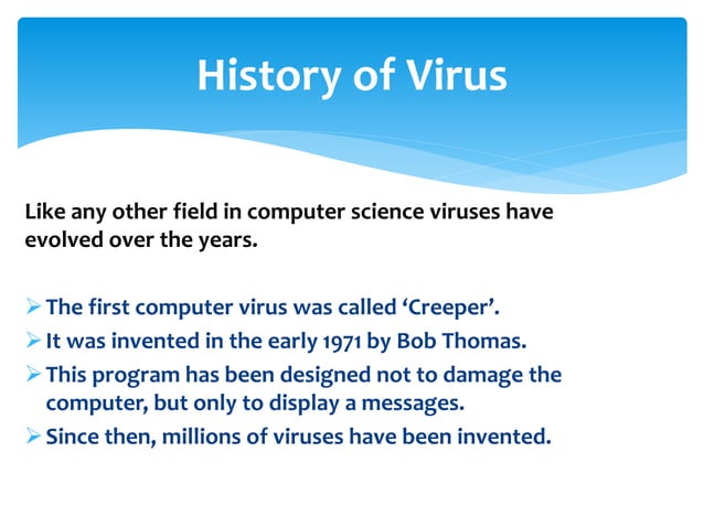 Computer virus and anti virus presentation | PPTX | Infectious Diseases ...