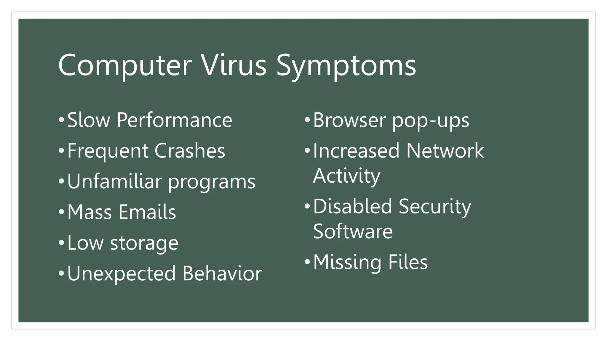 PowerPoint presentation about computer virus | PPTX