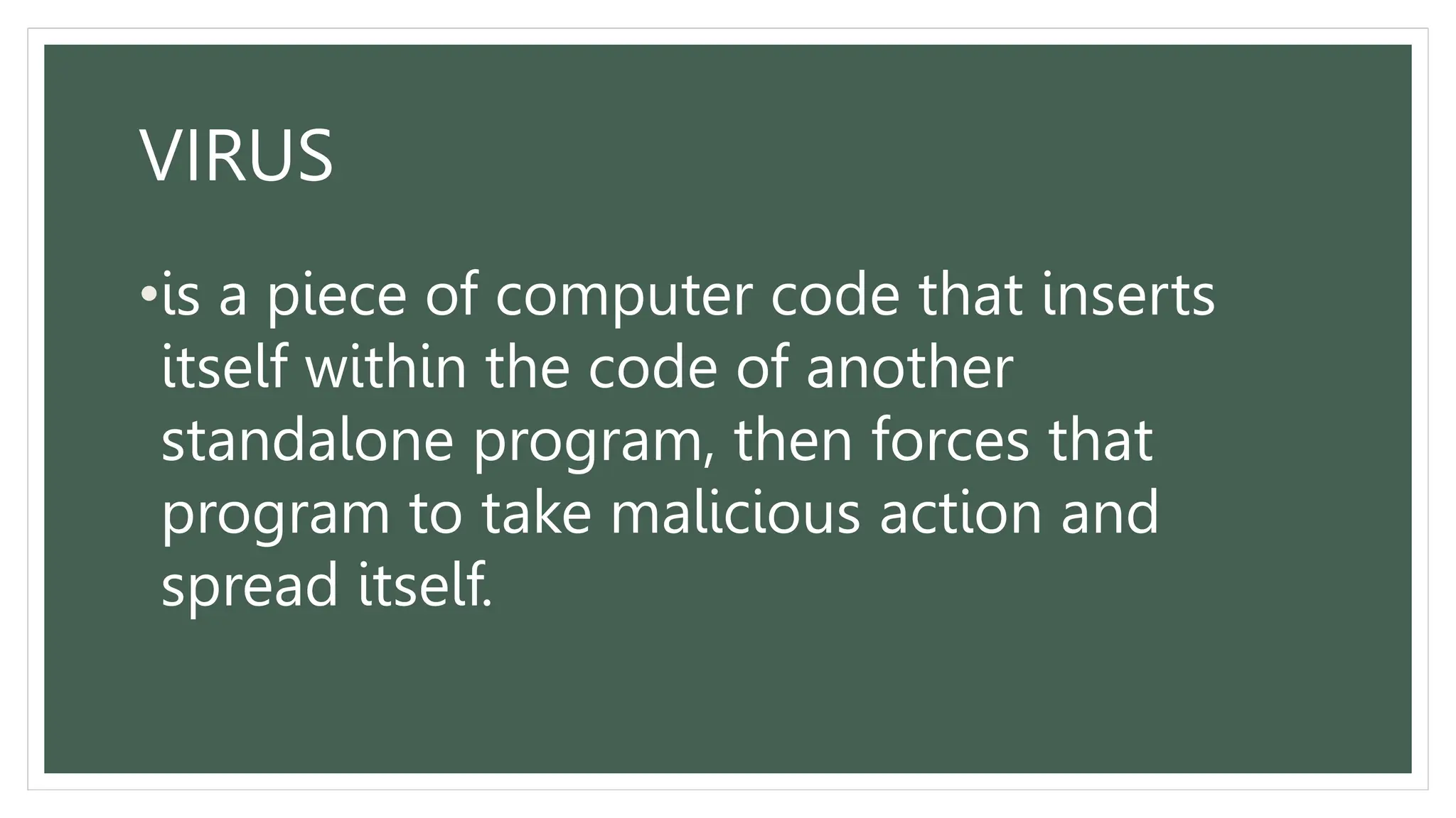 PowerPoint presentation about computer virus | PPTX