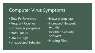 PowerPoint presentation about computer virus | PPTX