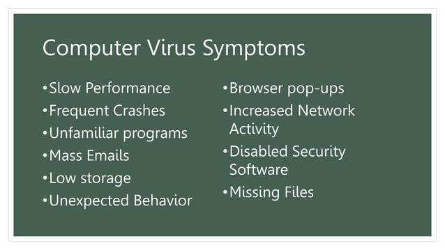 PowerPoint presentation about computer virus | PPTX