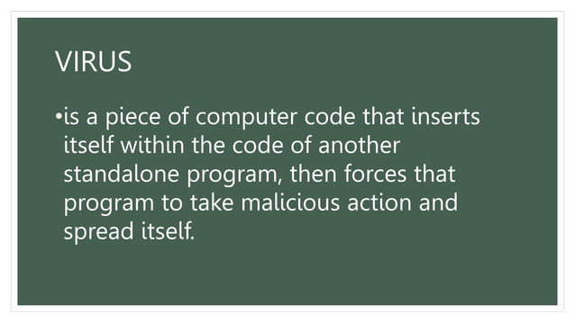 PowerPoint presentation about computer virus | PPTX