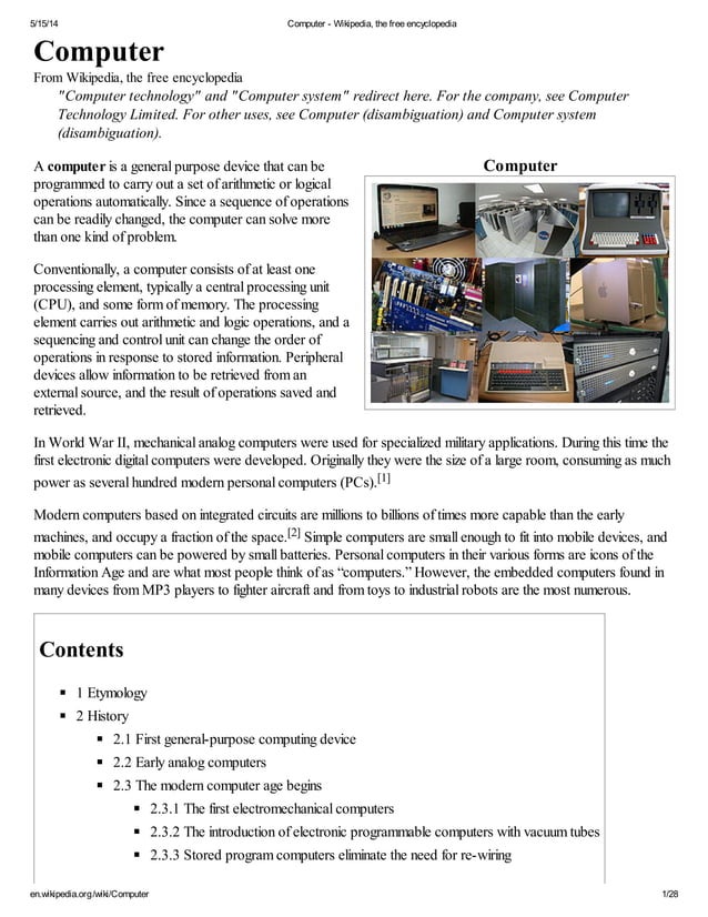 Computer wikipedia, the free encyclopedia | PDF